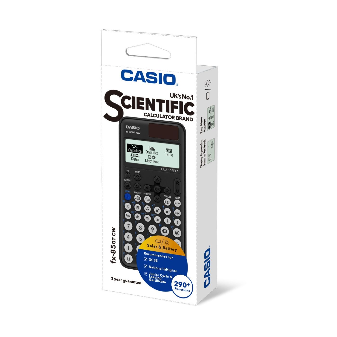 Casio fx-85GTCW - Scientific Calculator - Dual Powered - Classwiz - Bl