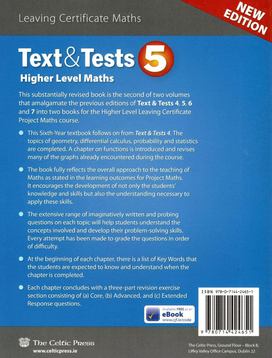 Text & Tests 5 - Higher Level - New Edition (2018) – Schoolbooks.ie