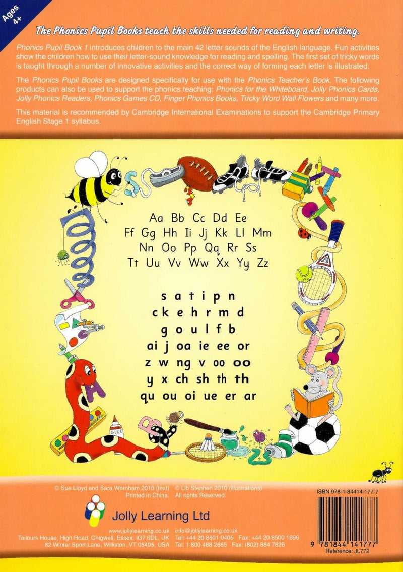 Jolly Phonics Pupil Book 1 - in Print Letters (Colour) - Old Edition