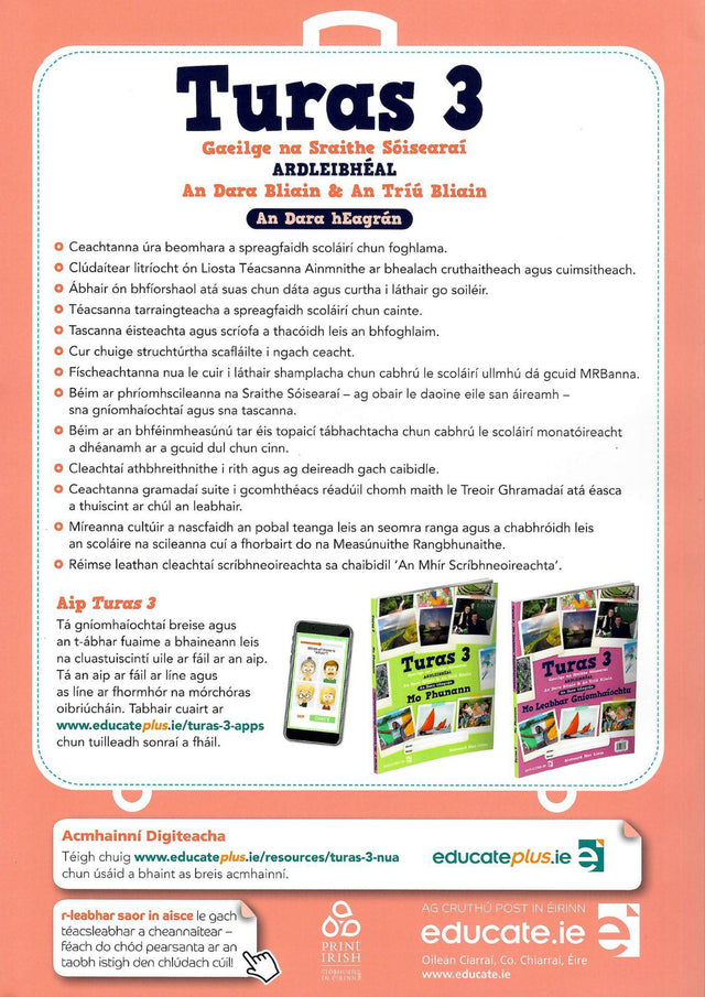 Turas 3 - Junior Cycle Irish - Textbook, Portfolio and Activity Book ...