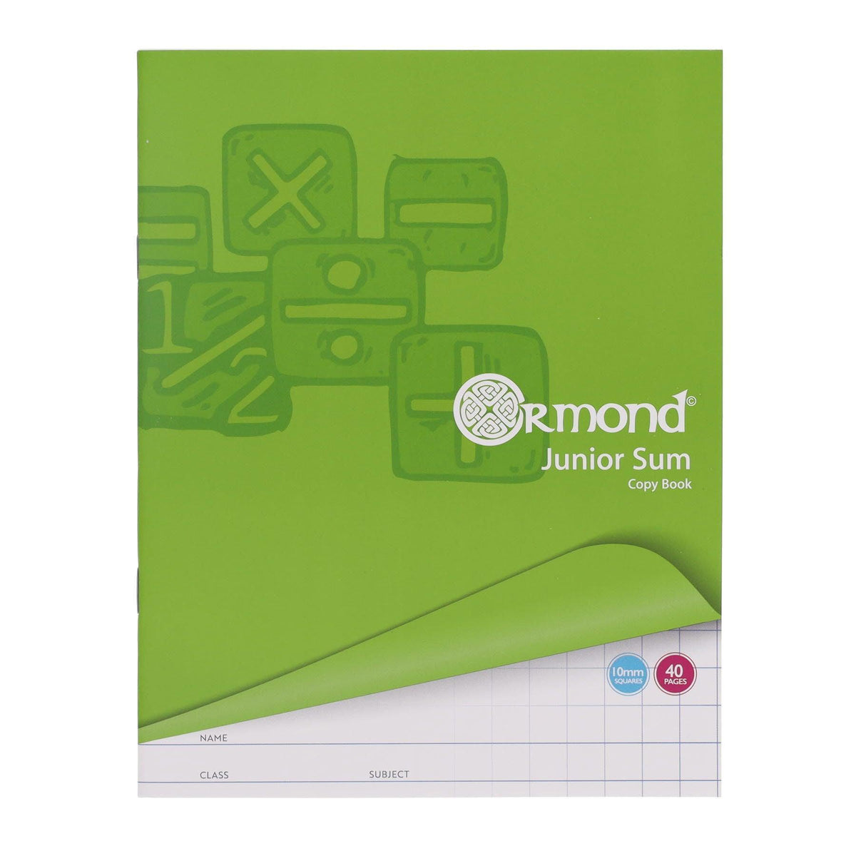 Junior Sum Copy 1cm Square - 40 Page – Schoolbooks.ie