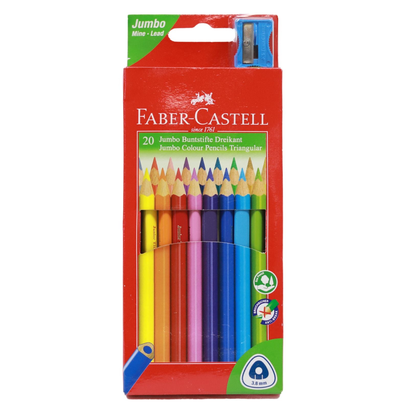Faber-Castell - Junior Triangular Colour Pencils Box 20