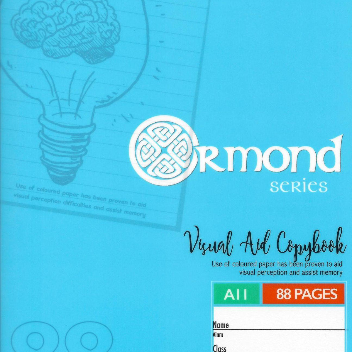 Ormond 88pg A11 Visual Memory Aid Durable Cover Copy Book - Blue ...