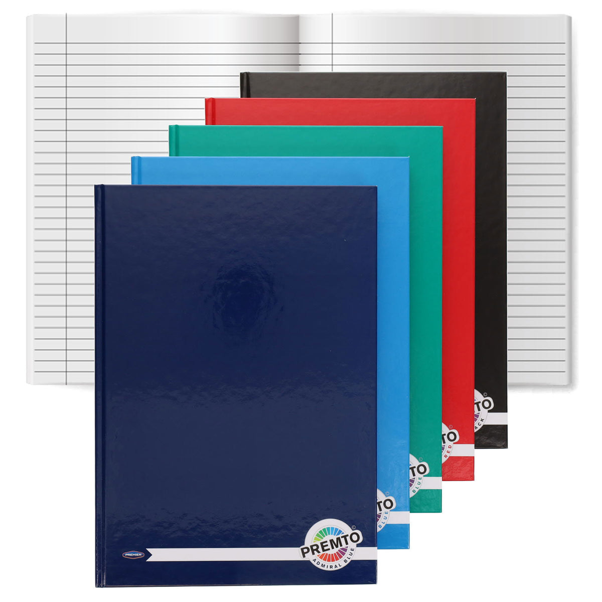 Premto - Hardback Notebook - A4 - 160 Page - Assorted - Pack of 5 ...