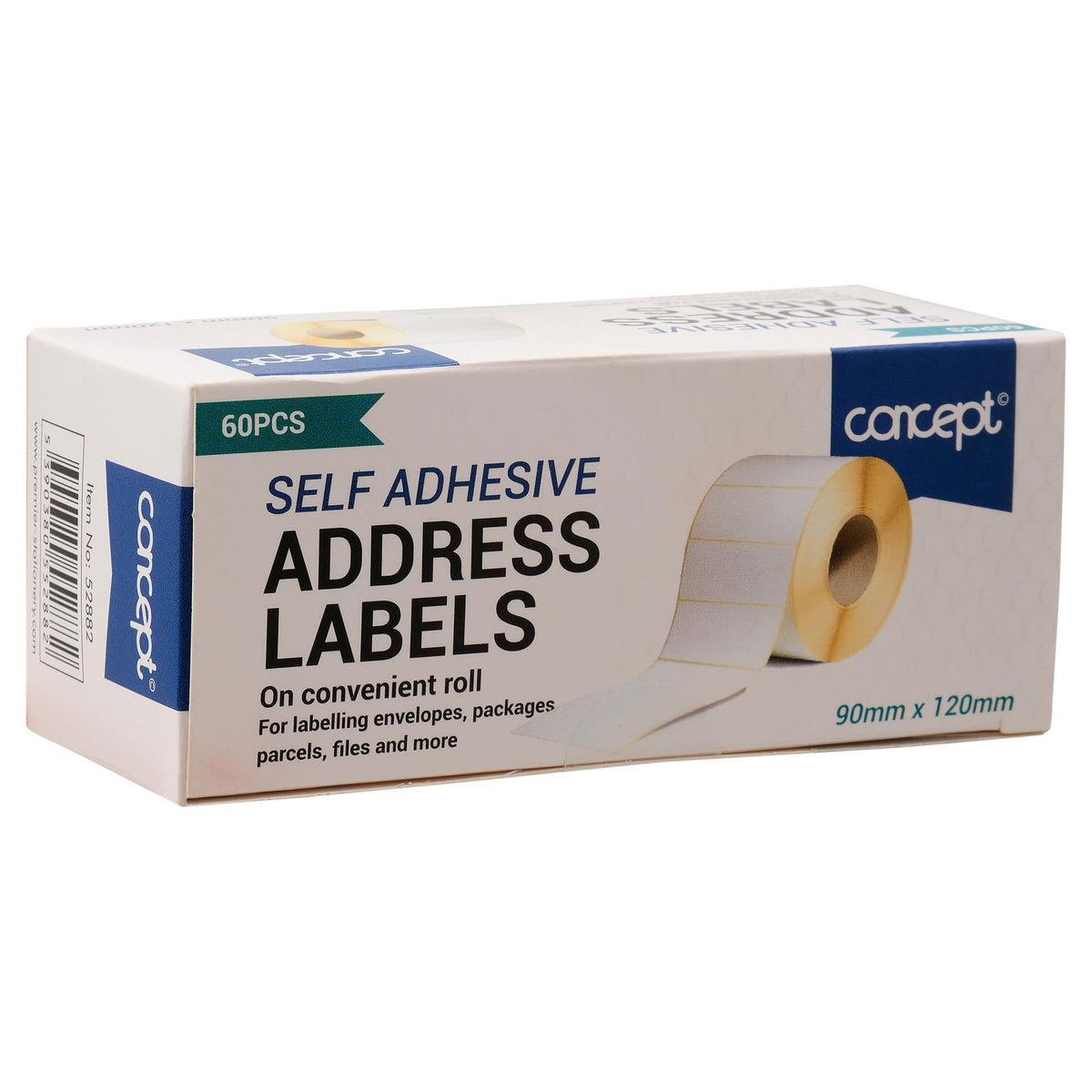 Concept - Large Self Adhesive White Address Labels - Roll of 60 ...