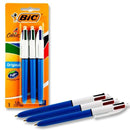 BIC - Card 3 Original 4 Colour Retractable Biros