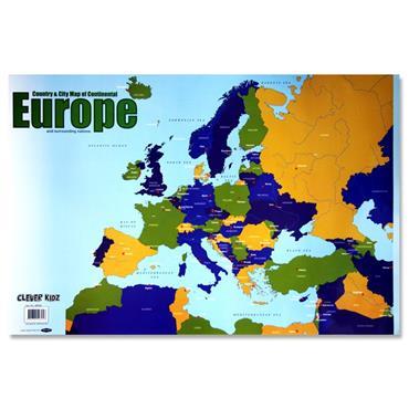 Clever Kidz Wall Chart - Map Of Europe – Schoolbooks.ie