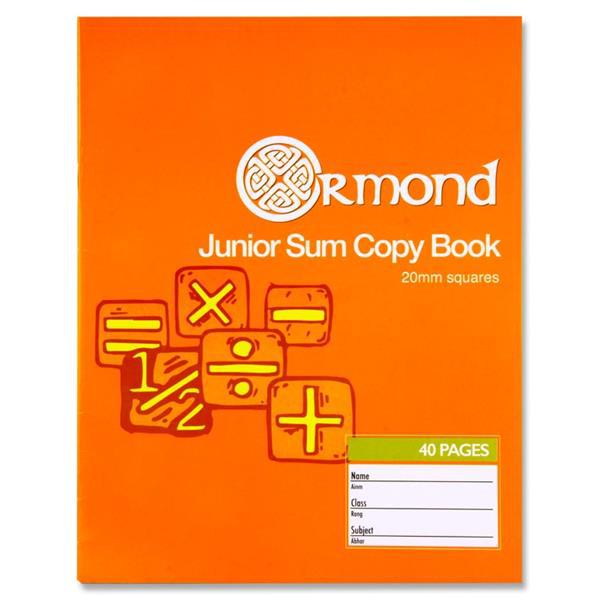 Junior Sum Copy 2cm Square - 40 Page – Schoolbooks.ie