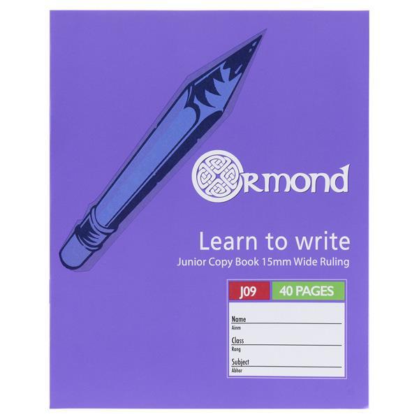 Junior Writing Copy - 15mm Ruling - 40 Page – Schoolbooks.ie
